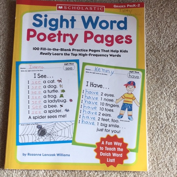 Scholastic | Other | Scholastic Sight Word Poetry Pages Black And White ...